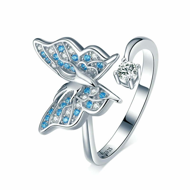 Flying Butterfly Sterling 925 Silver Ring